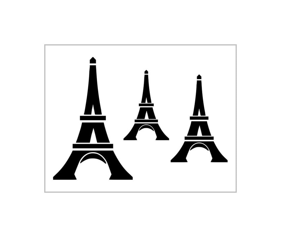 Eiffel Tower Stencil Designs French Eiffel Tower Building And High