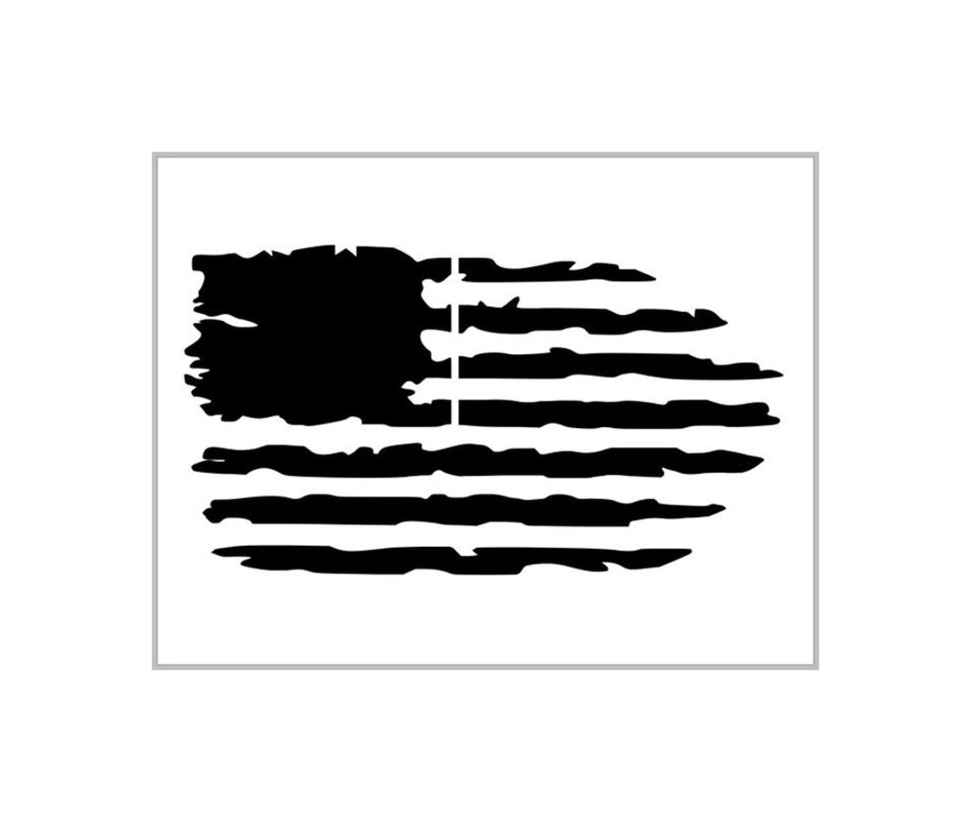 DISTRESSED FLAG Stencil Rustic American USA Patriotic Reusable Plastic ...