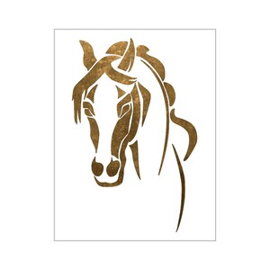 Horse Face Stencil Head Stallion Mare Colt Design Reusable Sheet S49 - Etsy
