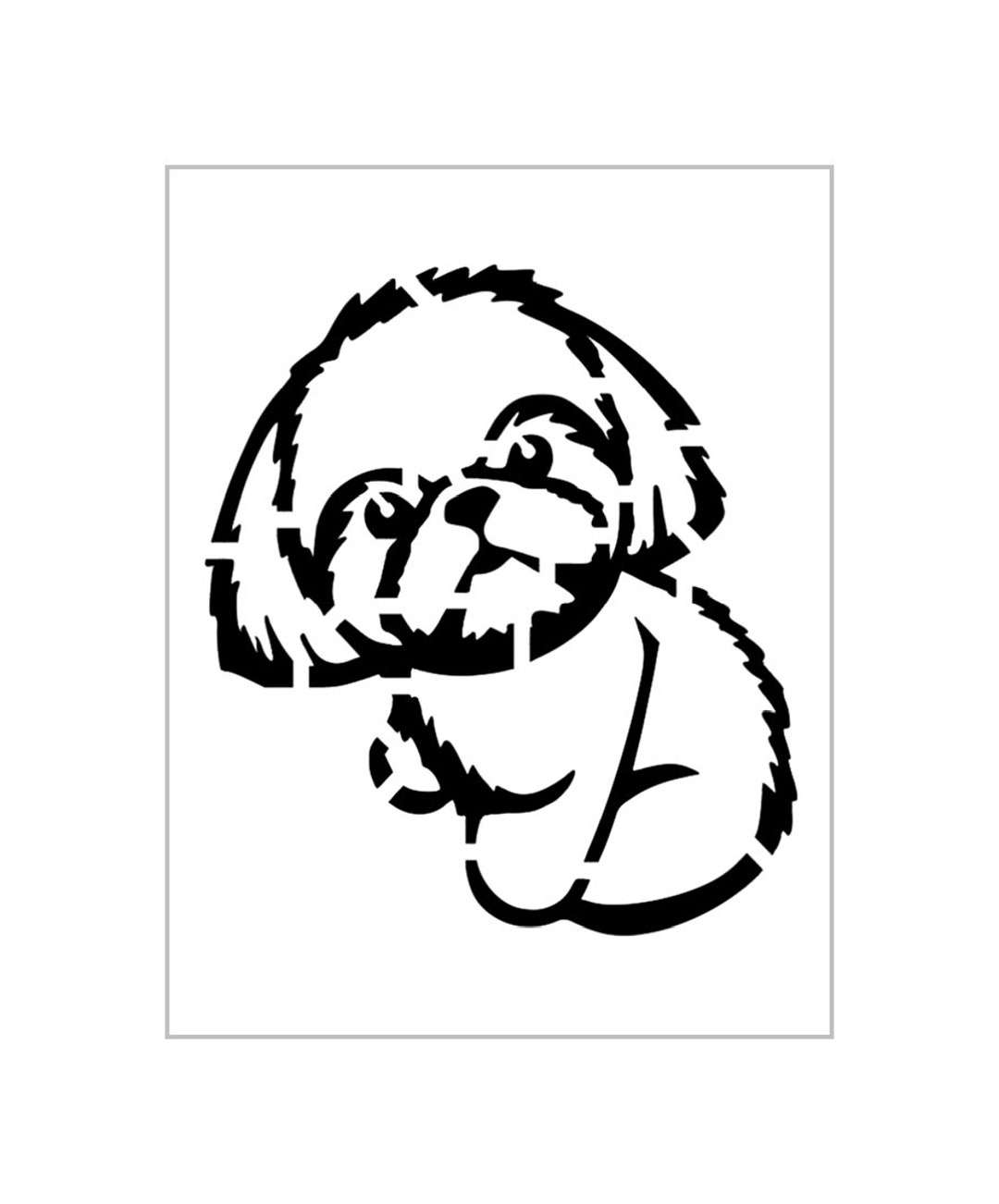 Shih Tzu Stencil Dog Breed Face Reusable Plastic Sheet S671 - Etsy