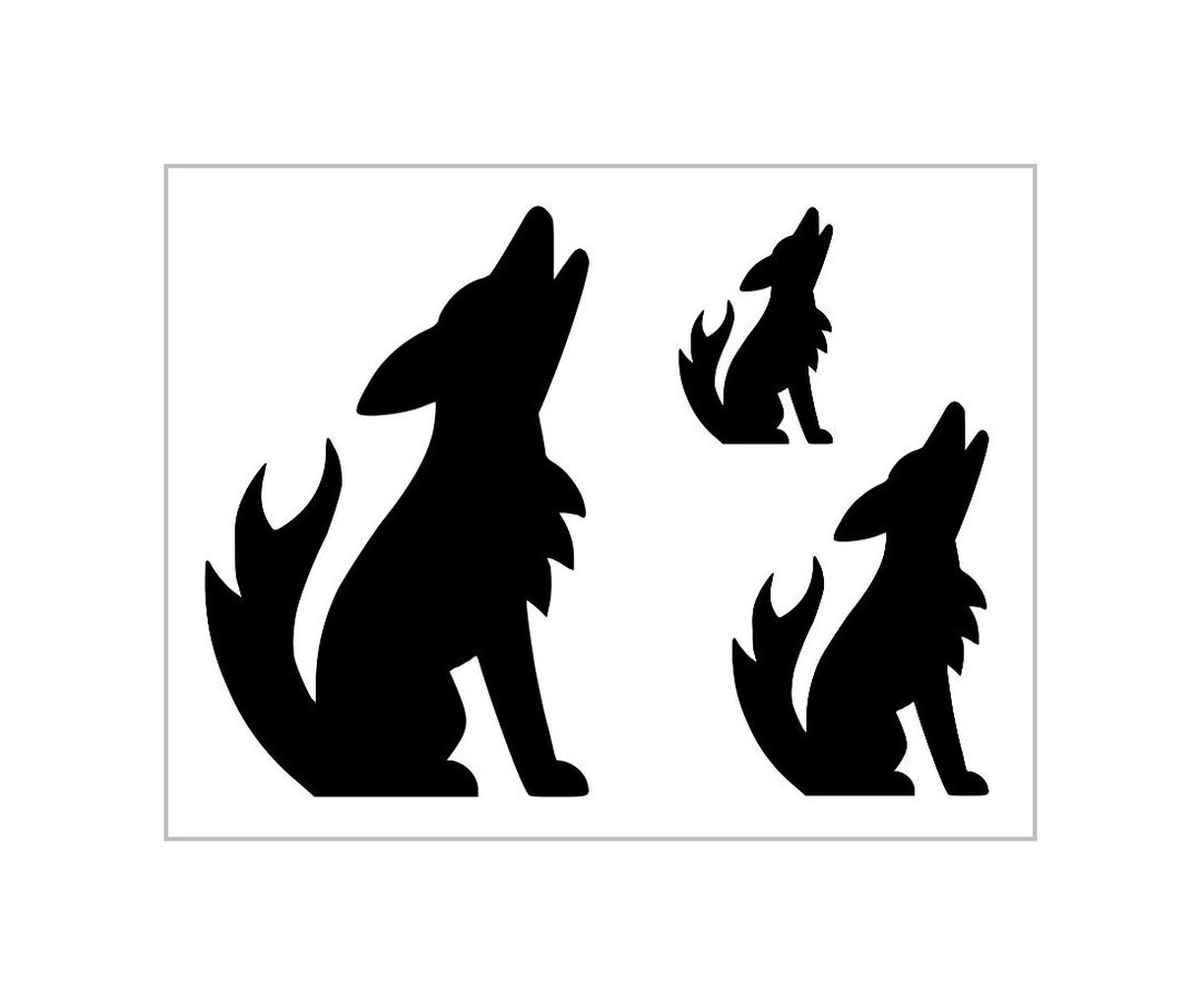 Wolf Coyote Stencil Howling Silhouette Wild Dog Reusable Sheet S45 - Etsy