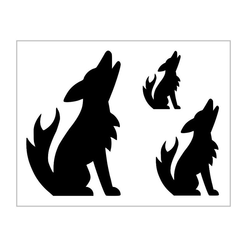 Coyote Howling Stencil - Etsy