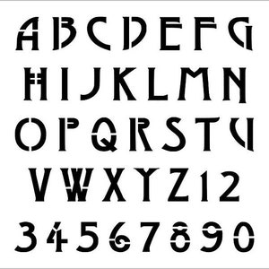ART MOVEMENT Alphabet Stencil 1 Inch Fancy German Font Set - Etsy