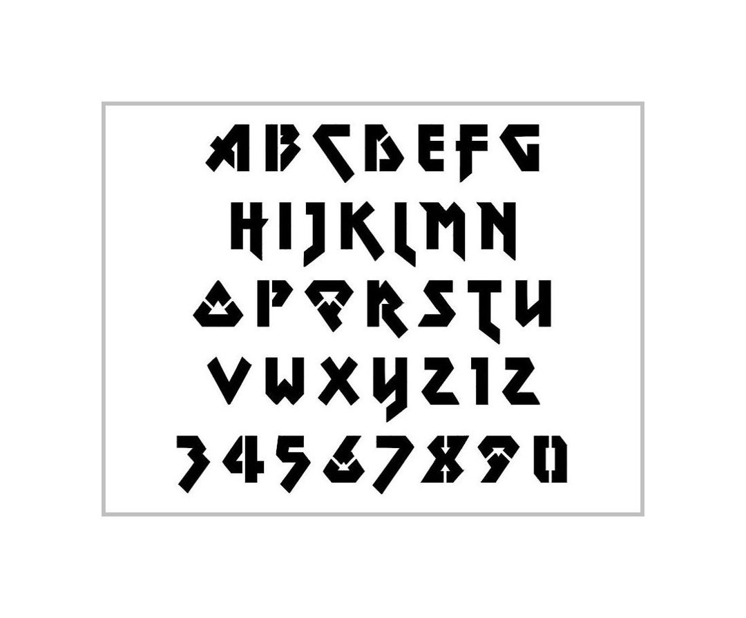 HEAVY METAL Alphabet Stencil 1 Inch Music Rock Font Set Letters Sheet ...