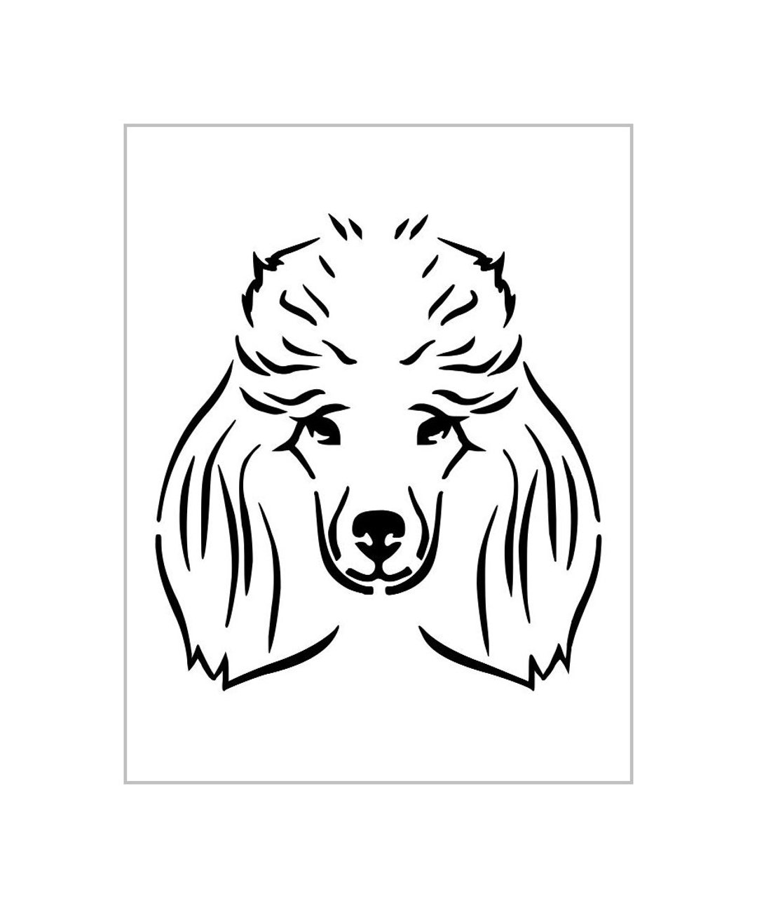 Poodle Stencil Miniature Toy Dog Breed Face Head Reusable Sheet S144 - Etsy