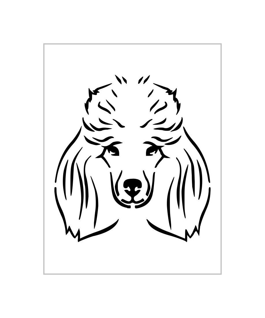 Printable Poodle Stencil