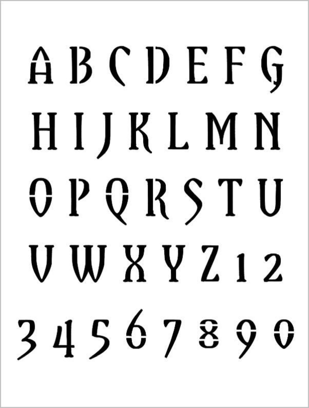 ELVIRA Alphabet Stencil 1 Inch Horror Vampire Halloween Font - Etsy Ireland
