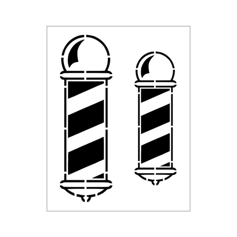 Barber Shop Stencil - Etsy