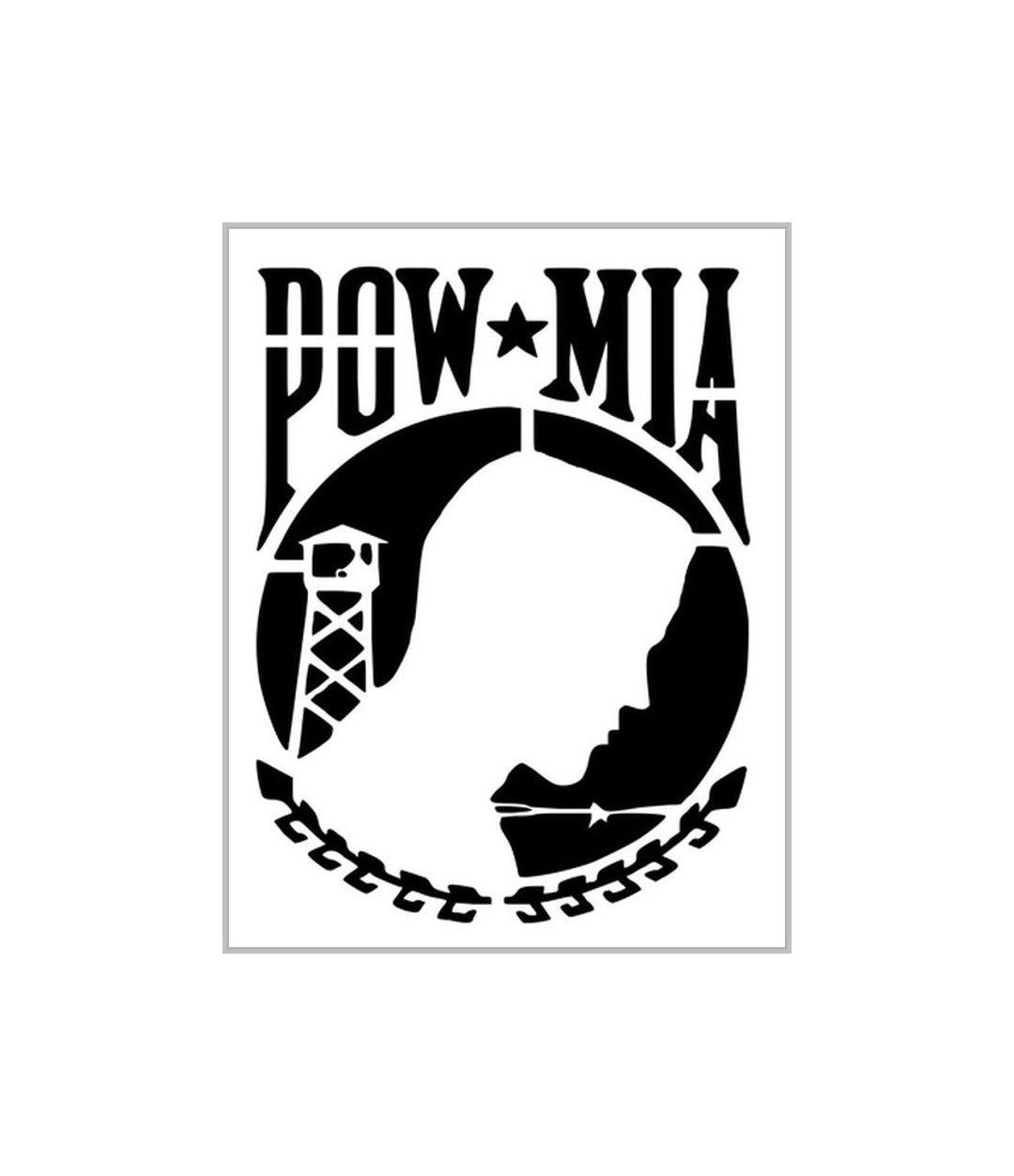 POW MIA Stencil Military Army Navy USMC War Reusable Plastic Sheet S524 ...