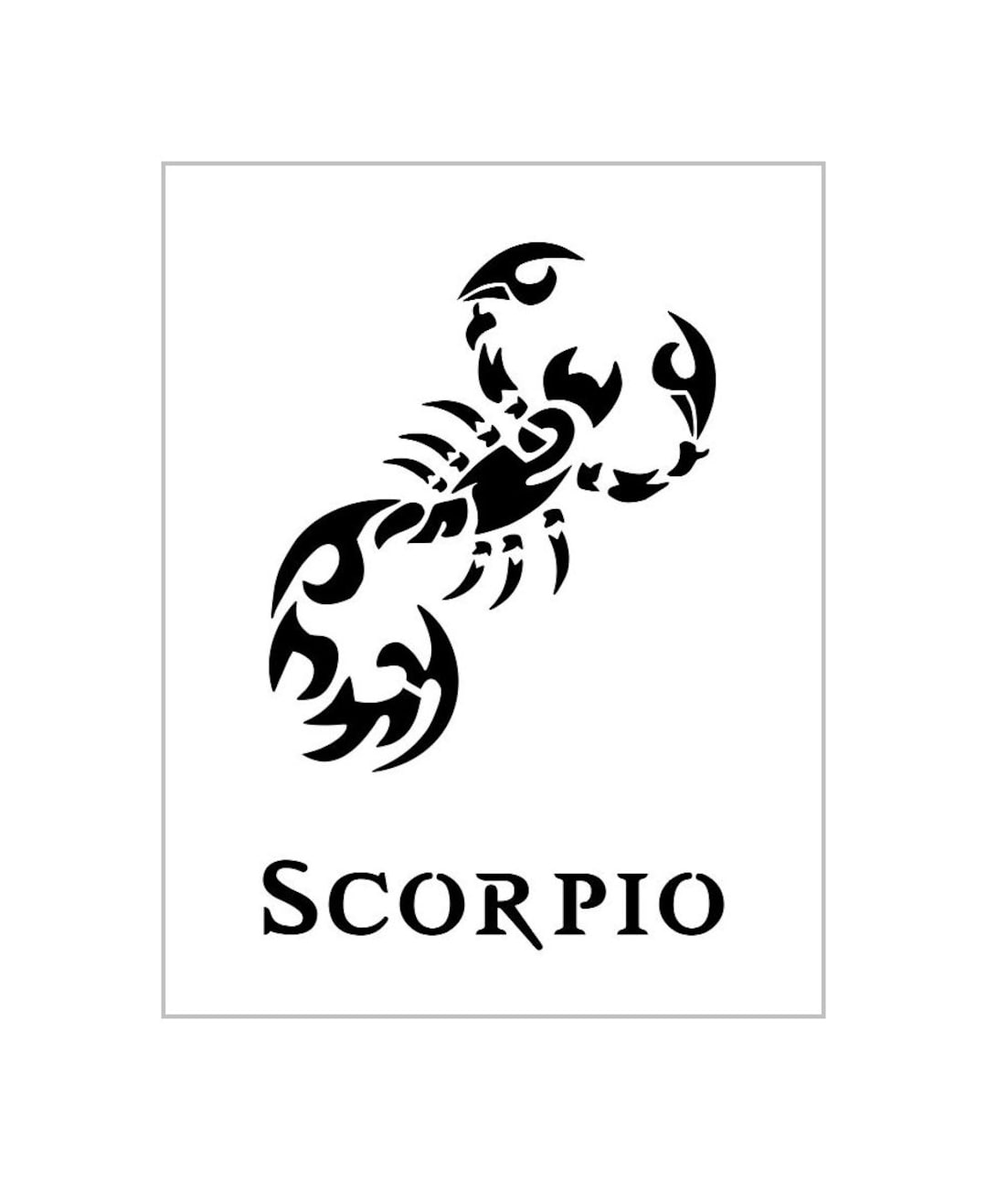 SCORPIO Stencil Zodiac Sign Astrology Horoscope Scorpion Reusable ...
