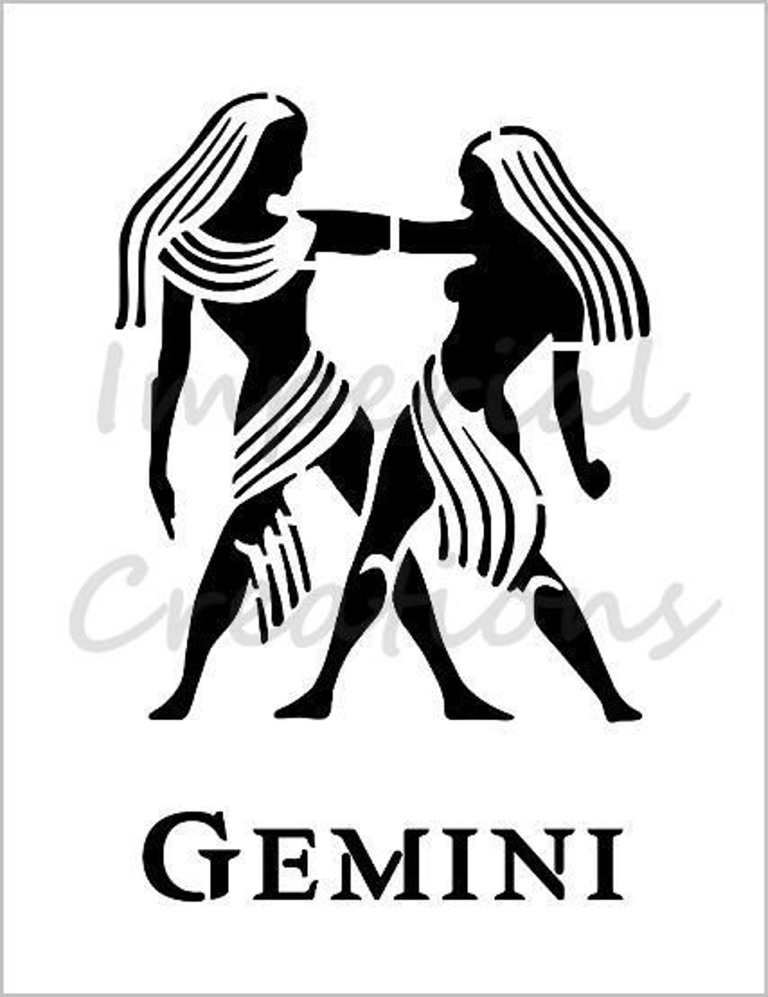 GEMINI Stencil Zodiac Sign Astrology Horoscope 8.5 X - Etsy