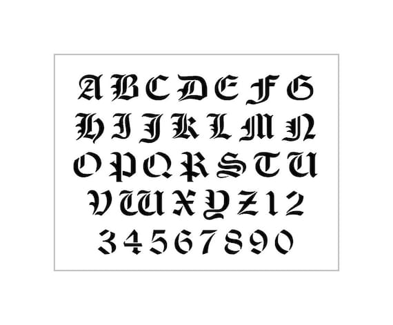 Gothic Old English Letters