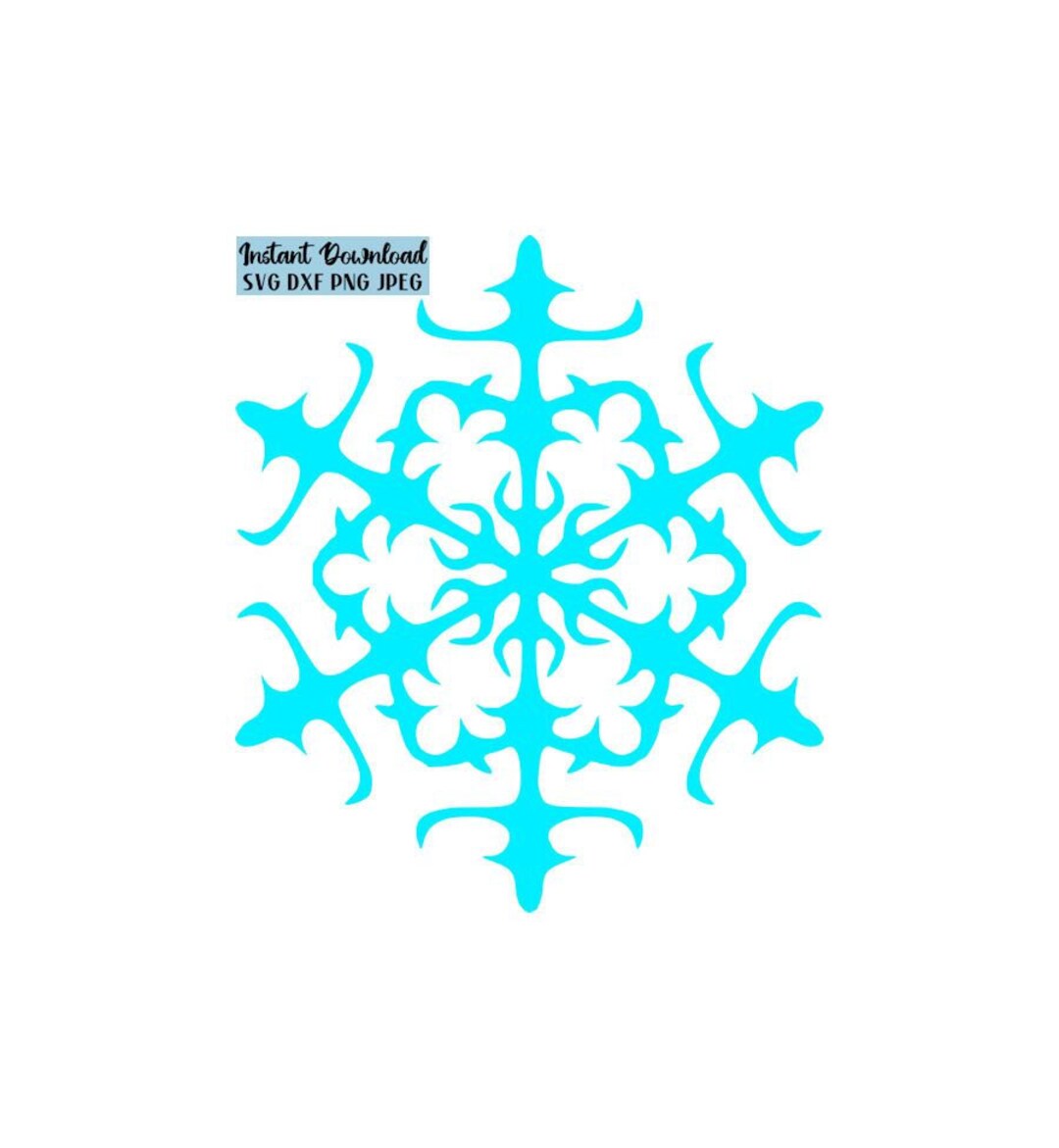 Fancy Snowflake 3 SVG, Christmas SVG, Snow Scene SVG, Winter Digital ...