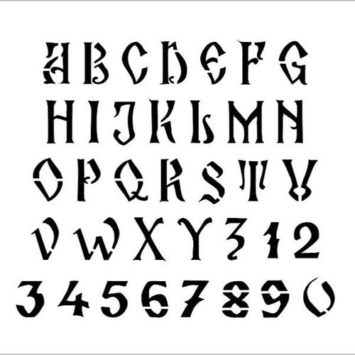 DRIPPING BLOOD Alphabet Stencil 1 Inch Vampire Font Set - Etsy