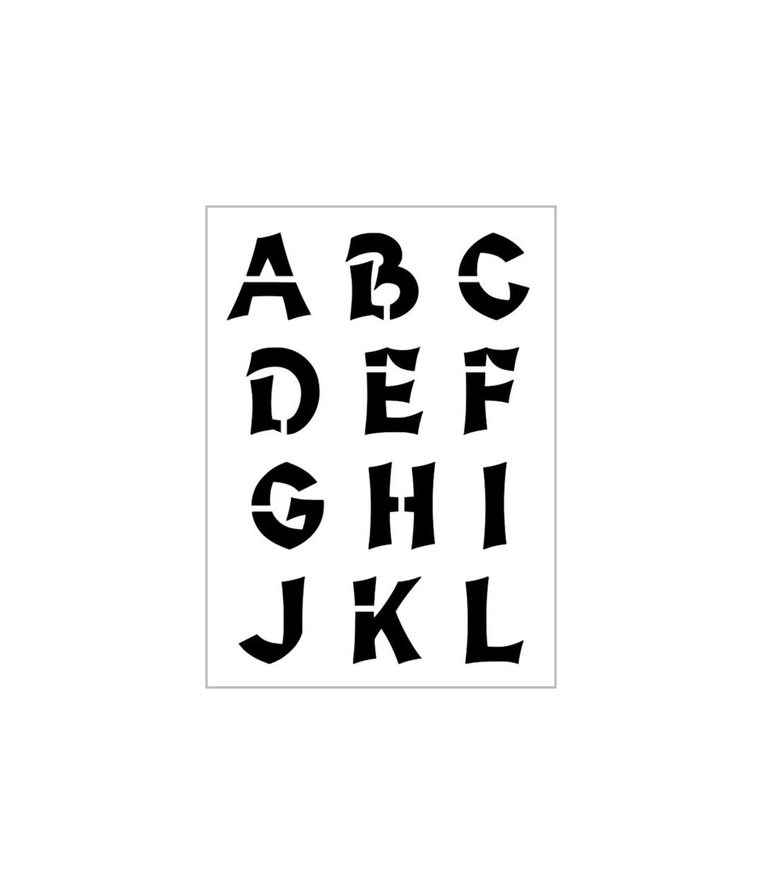 SIMPLY MEDIEVAL Alphabet Stencil 2 Inch Renaissance Font Letters Sheet ...