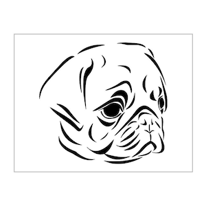 Pug Stencil Dog Breed Face Head Reusable Plastic Sheet S128 - Etsy