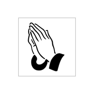 PRAYING HANDS Stencil Prayer Religious Church Reusable Plastic Sheet ...