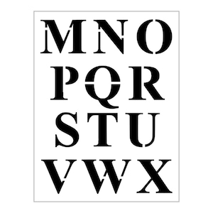 TIMES NEW ROMAN Alphabet Stencil 2 Inch Newspaper Font Letters Capital ...