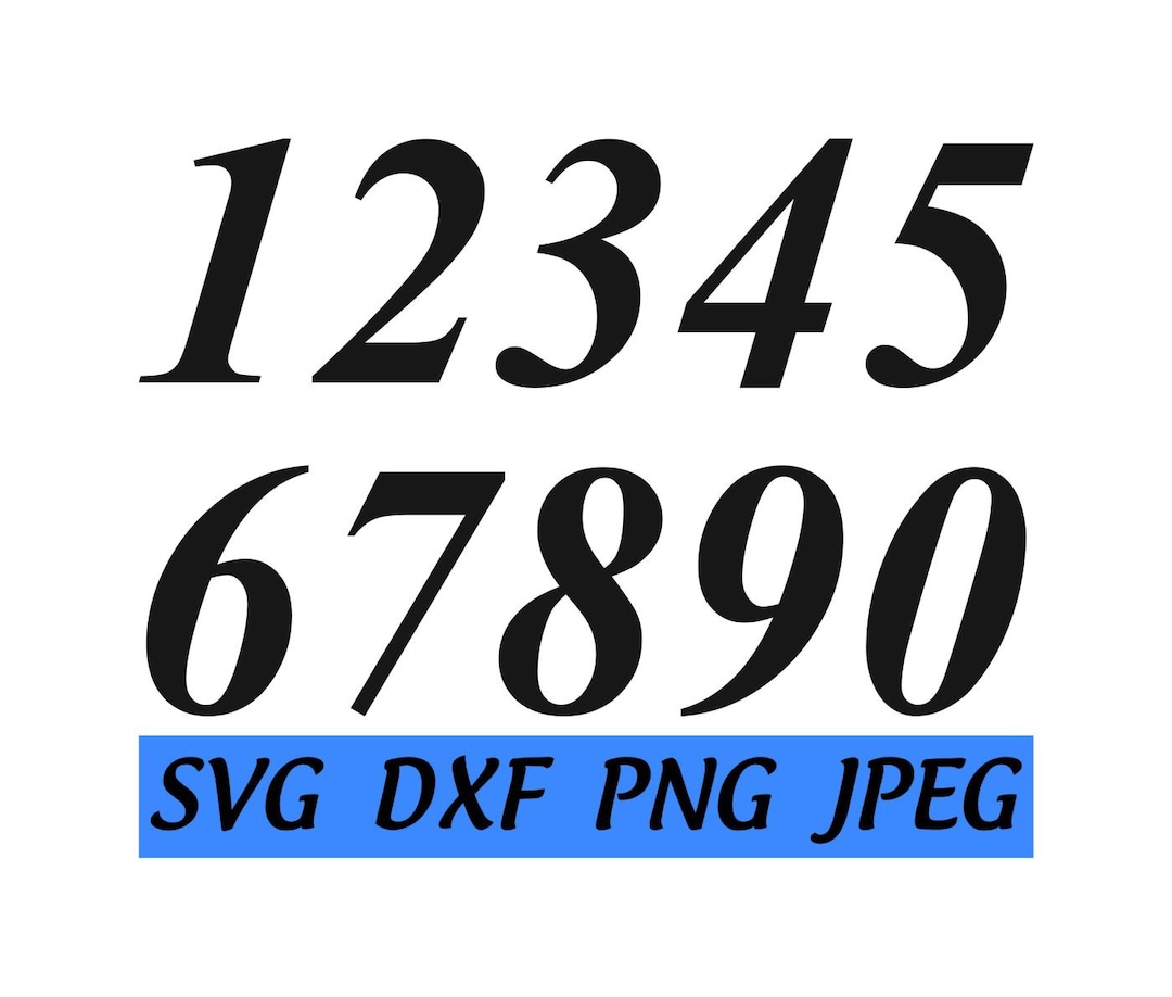 Times New Roman Italic Numbers SVG Bundle, Font Address Phone Birthday ...