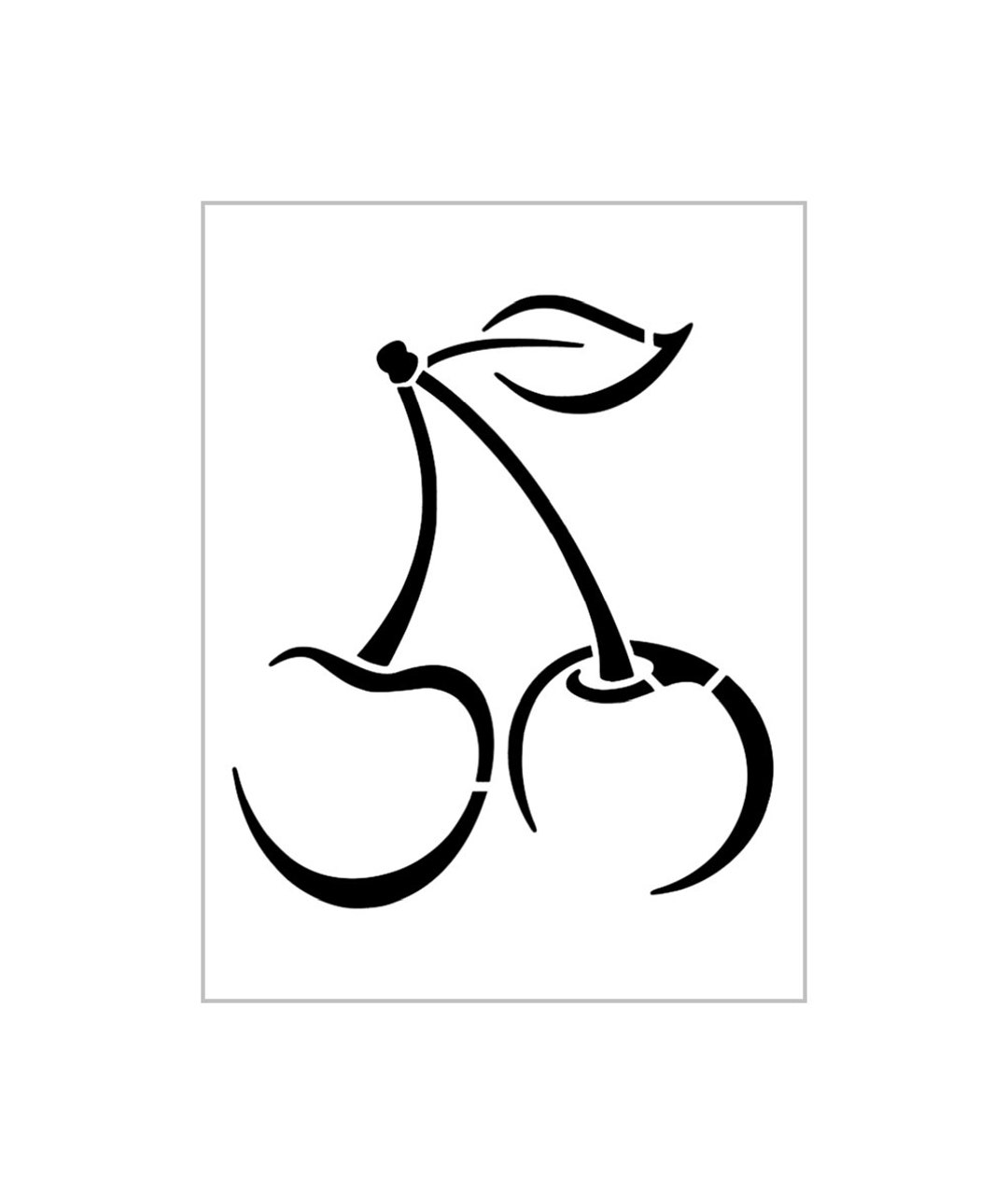 Cherries Stencil Fruit Outline Kitchen Design Reusable Sheet S717 - Etsy