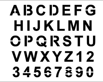 Arial Font Stencil - Etsy