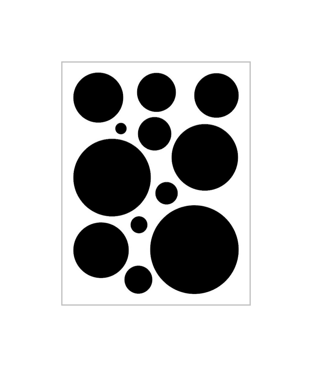12 CIRCLES Stencil 1/2 to 4 Round Shapes Silhouette Reusable Plastic ...