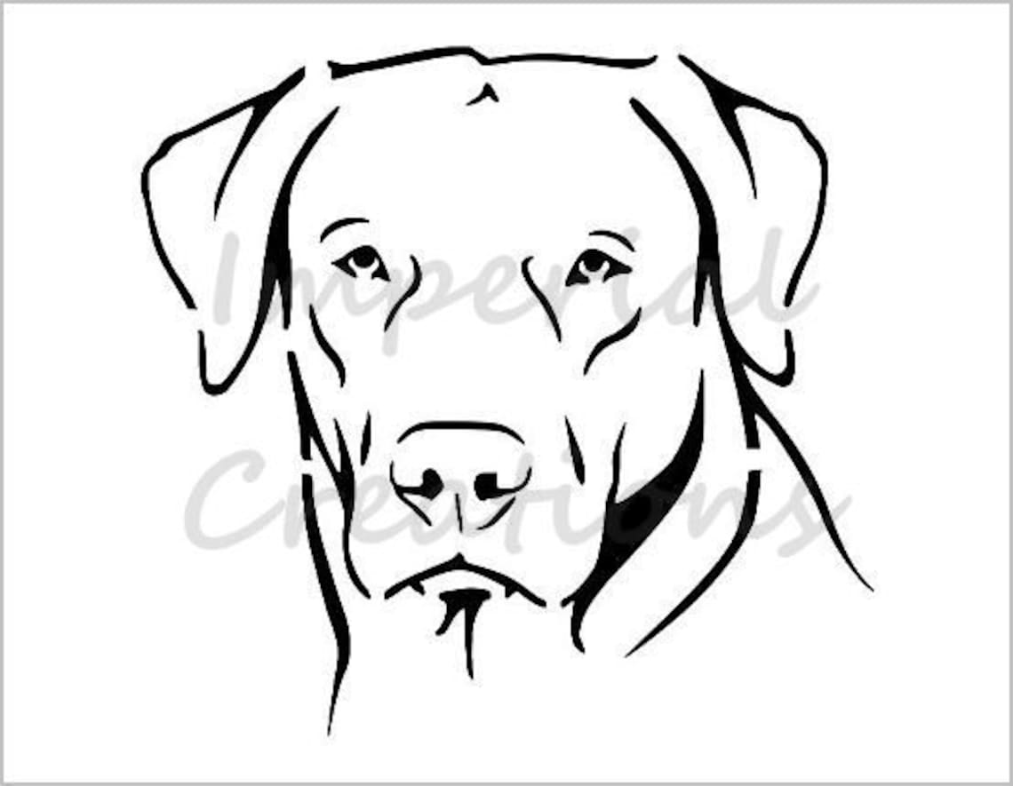 Labrador Stencil Retriever Dog Breed Face Reusable Sheet - Etsy