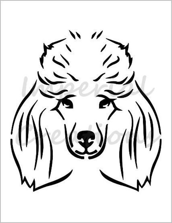 Poodle Stencil-Mylar-Assorted Sizes-Craft-Stencil for Painting-Stencils ...