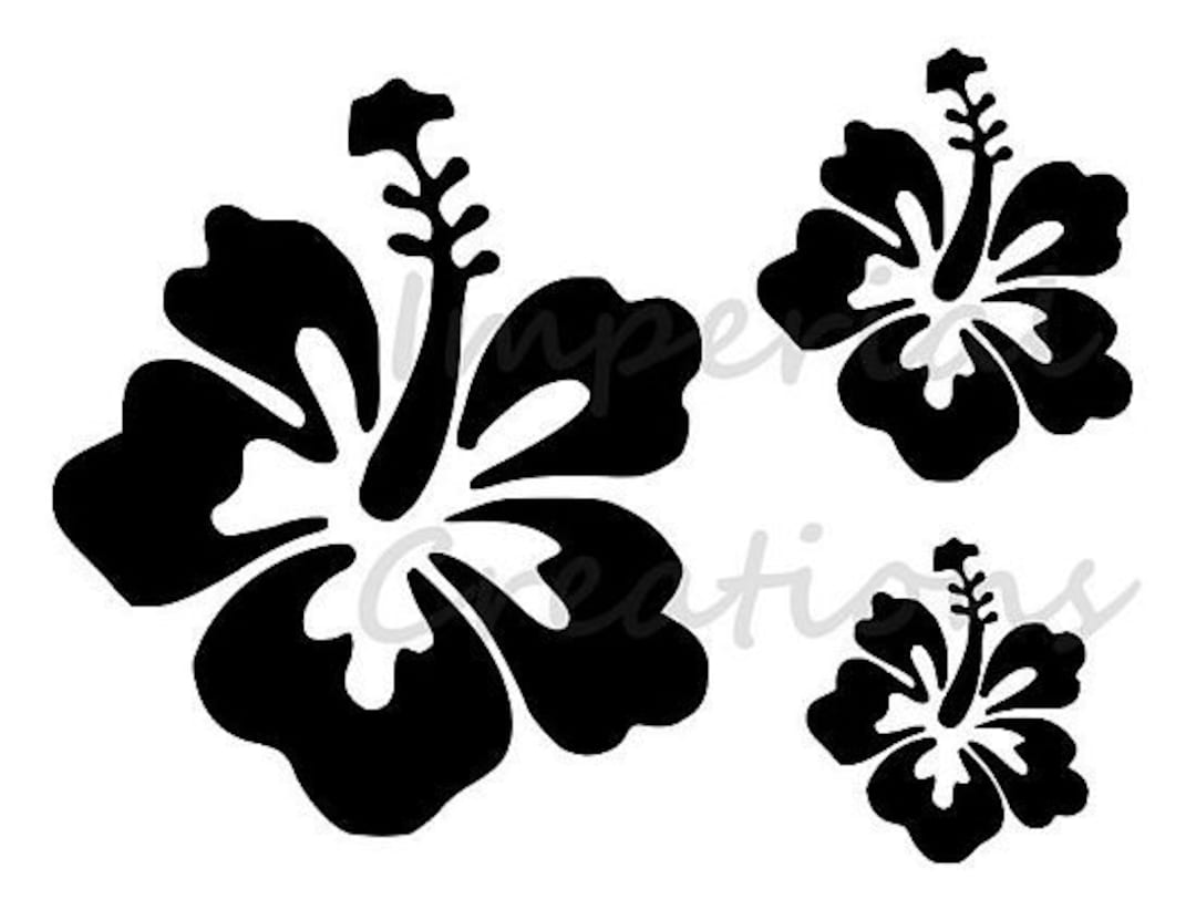 Hawaiian Flower Stencil Hibiscus 3 Sizes Hawaii Floral Plant - Etsy