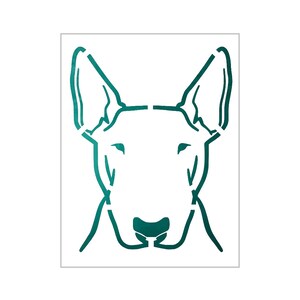 Bull Terrier Stencil Bully Dog Breed Face Head Reusable Sheet S663 - Etsy