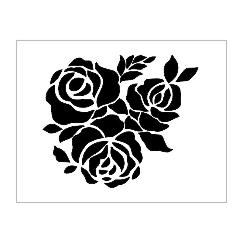 Rose Stencil - Etsy