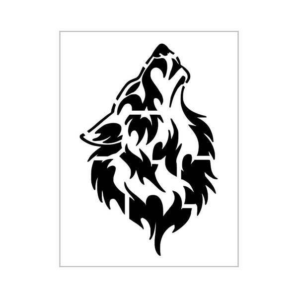 Wolf Stencil - Etsy