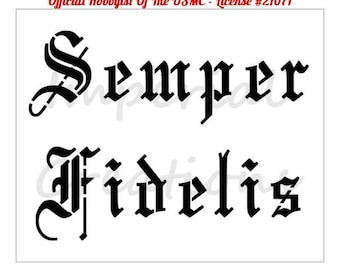 Semper Fi Stencil | Etsy