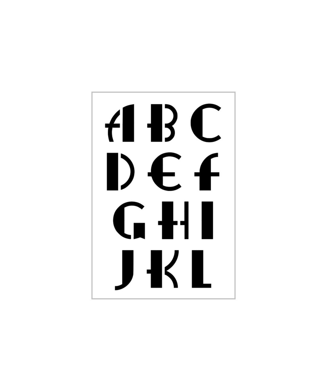 RITZY 20s Alphabet Stencil 2 Inch 1920's Gatsby Vintage Font Letters ...