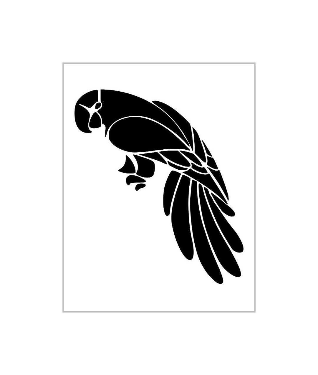 Parrot Stencil Macaw Tropical Bird Reusable Plastic Sheet S248 - Etsy