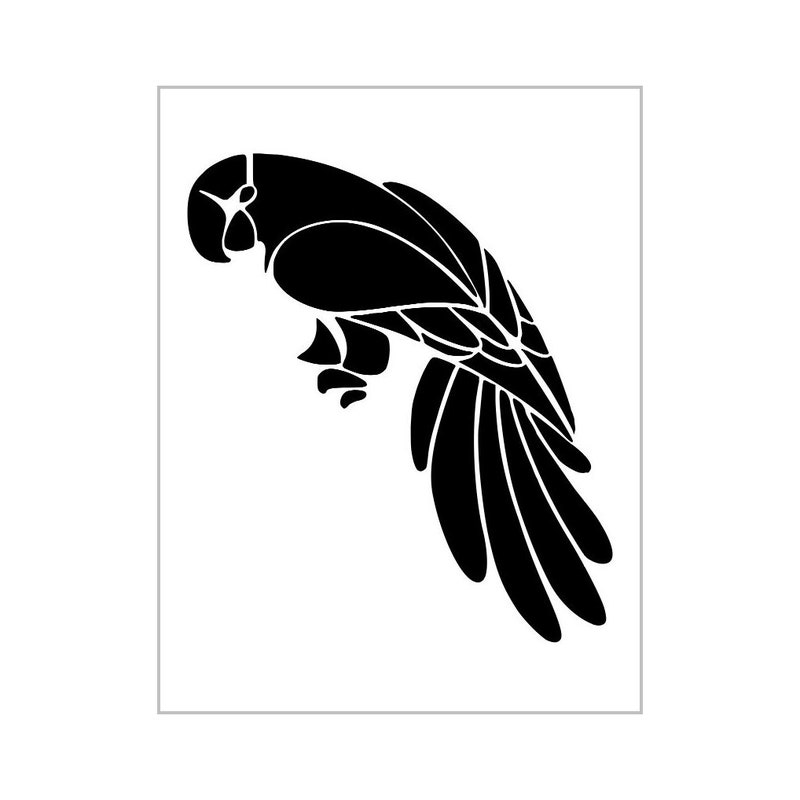 Parrot Stencil - Etsy