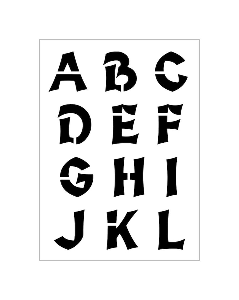 SIMPLY MEDIEVAL Alphabet Stencil 2 Inch Renaissance Font Letters Sheet ...