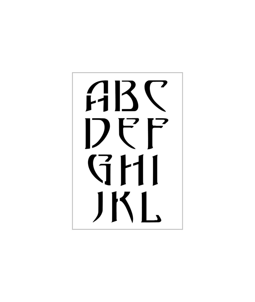 VAMPIRESS Alphabet Stencil 2 Inch Vampire Halloween Horror Gothic Font ...