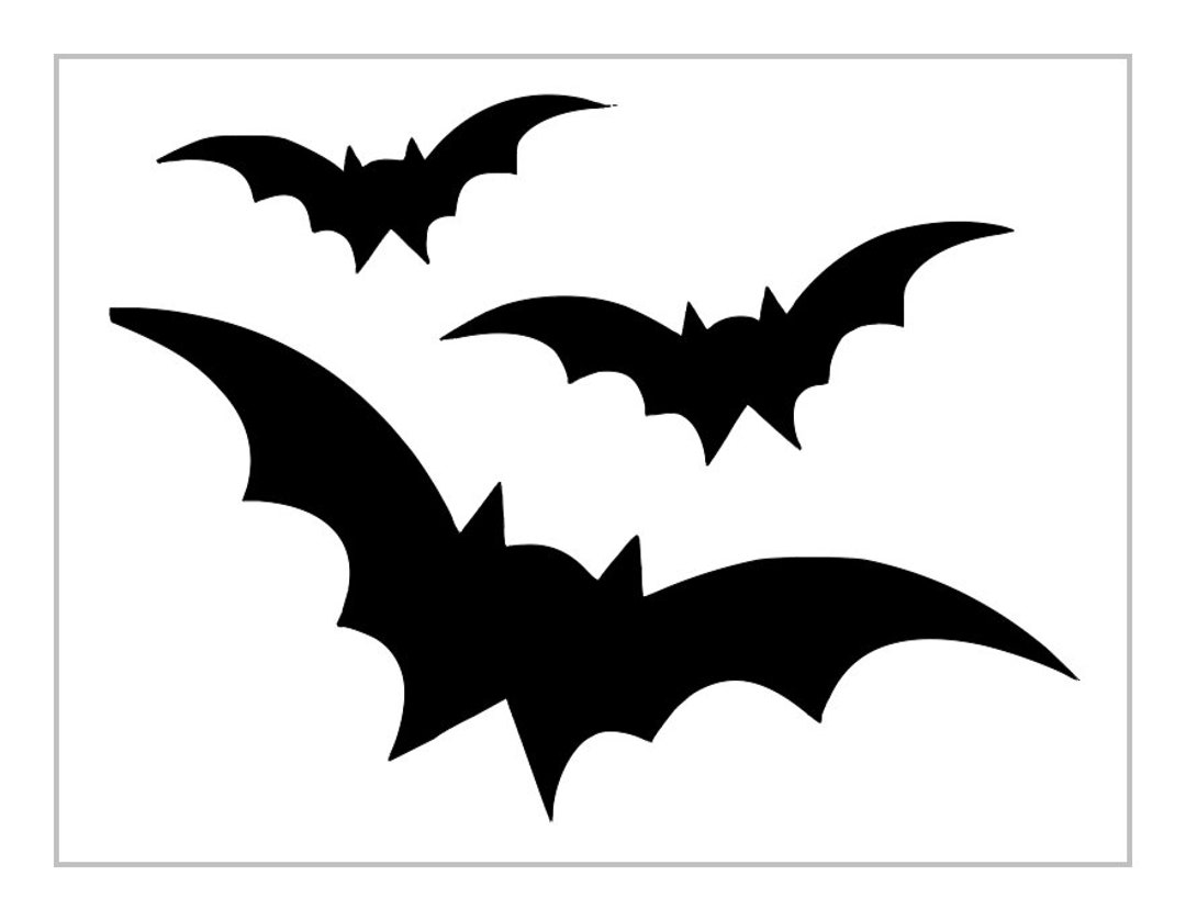 Vampire Bats Stencil Halloween Pumpkin Carving 8.5 X - Etsy