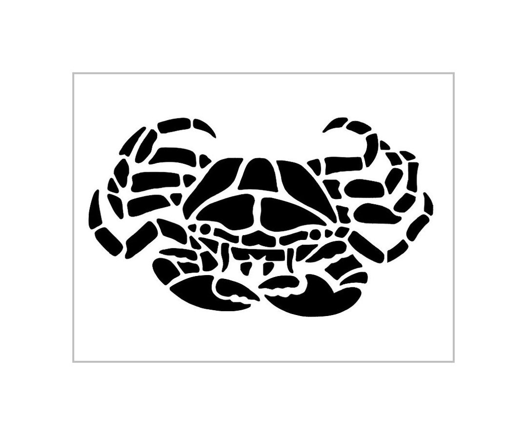 CRAB Stencil Seafood King Sea Life Ocean Reusable Plastic Sheet S599 - Etsy