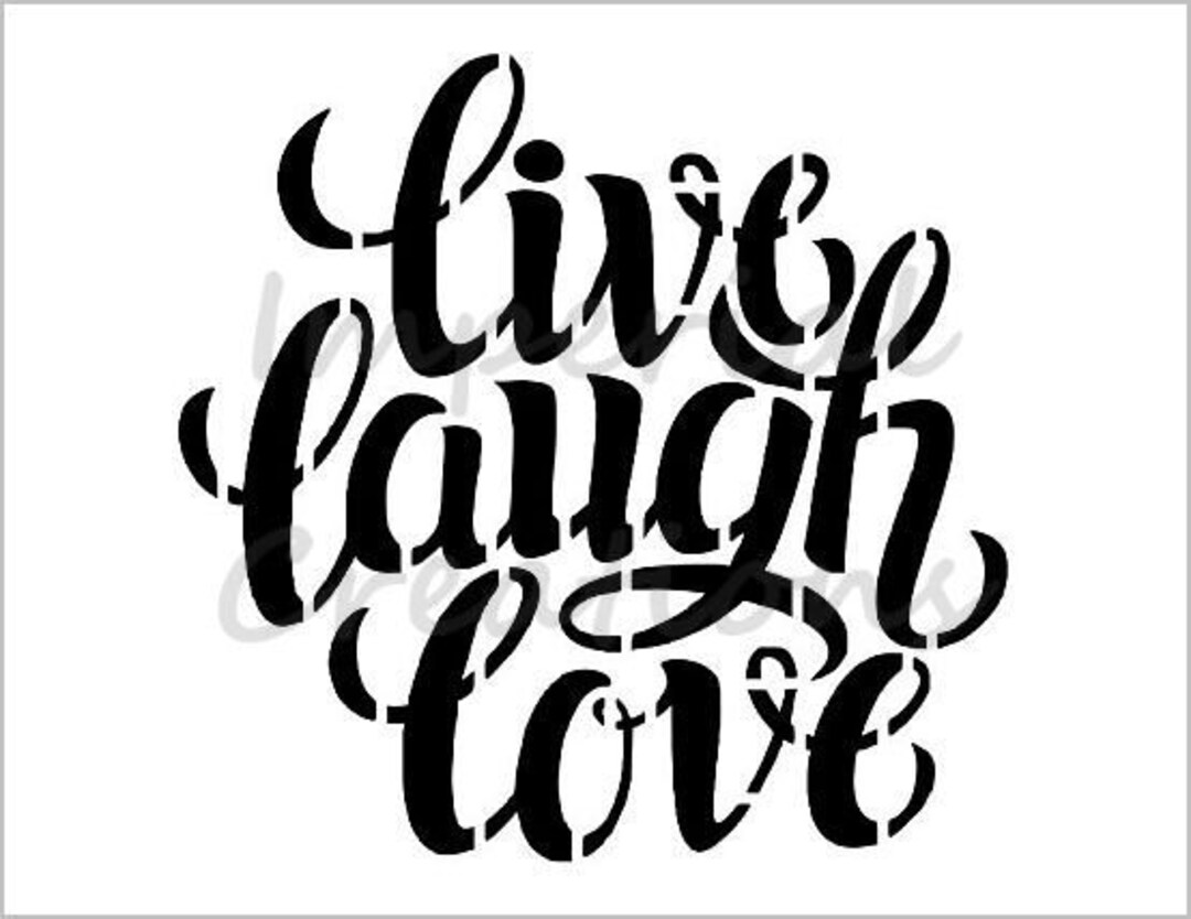 LIVE LAUGH Love Stencil Words Quote Saying 8.5 X - Etsy
