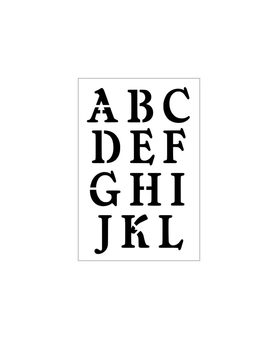CHELSEA Alphabet Stencil 2 Inch Vintage Fancy Style Font Letters ...