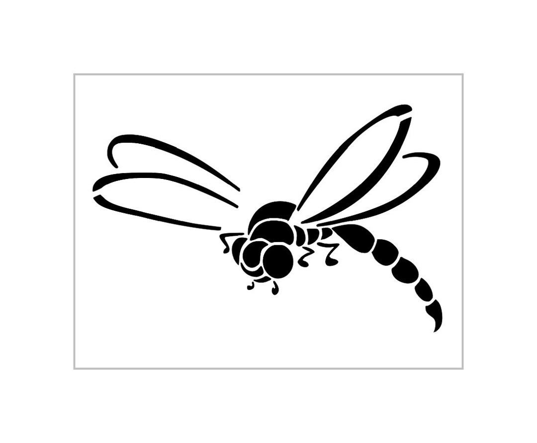 Dragonfly Stencil Damselfly Flying Design Reusable Sheet S641 - Etsy