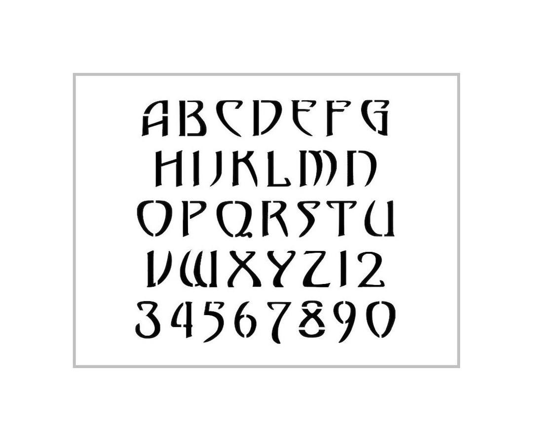 VAMPIRESS Alphabet Stencil 1 Inch Halloween Vampire Gothic Font Set ...