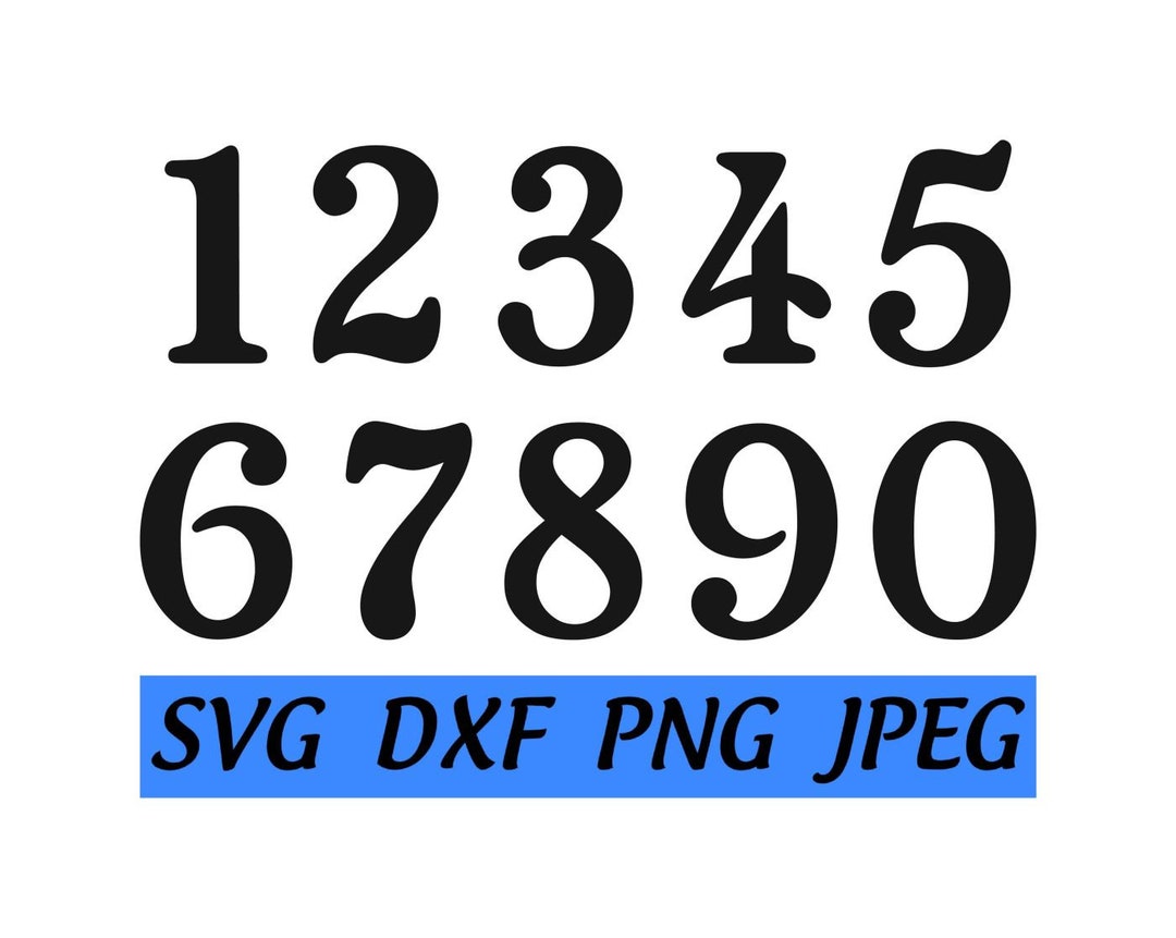 Chelsea Font Numbers SVG Bundle, Fancy Address Phone Number Birthday ...