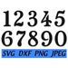 Chelsea Font Numbers SVG Bundle, Fancy Address Phone Number Birthday ...