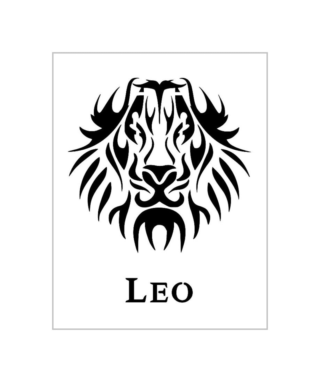 LEO Stencil Zodiac Sign Astrology Horoscope Lion Reusable Plastic Sheet ...