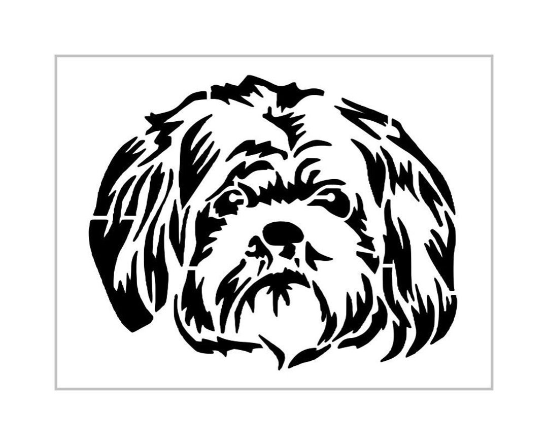 Shih Tzu Pumpkin Stencil