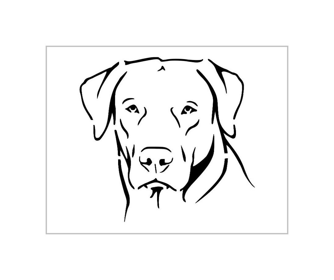 Labrador Stencil Retriever Dog Breed Face Reusable Sheet S143 - Etsy