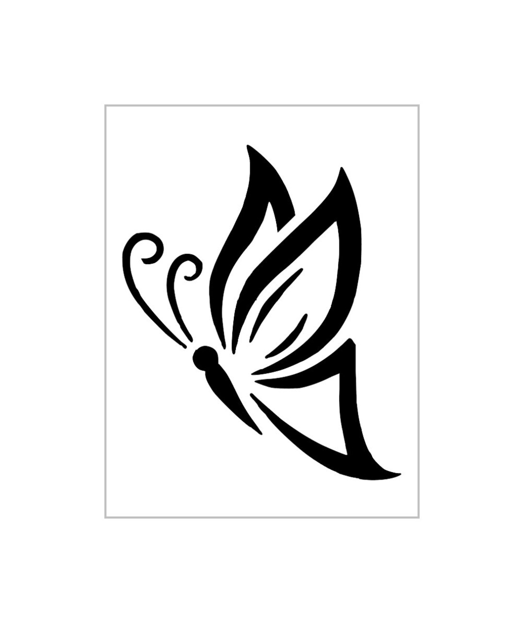 Butterfly Stencil Garden Spring Flying Side View Design Reusable Sheet ...